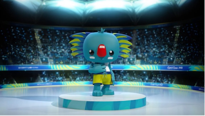 Borobi the surfing koala.