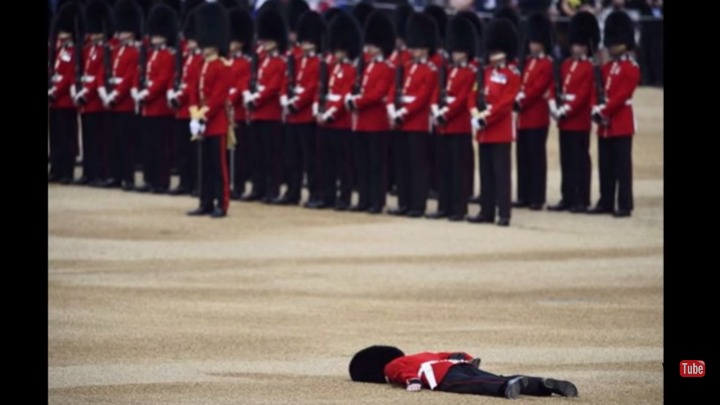 RAW VIDEO: Guardsman faints in the middle of Trooping and the Queen was ...