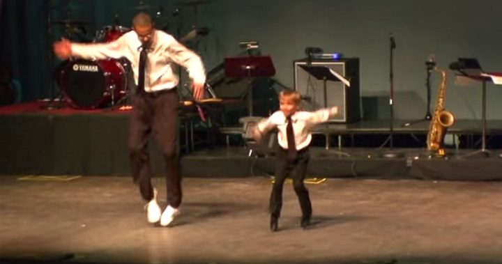 Little tap dancer takes on his teacher and steals the show - Starts at 60