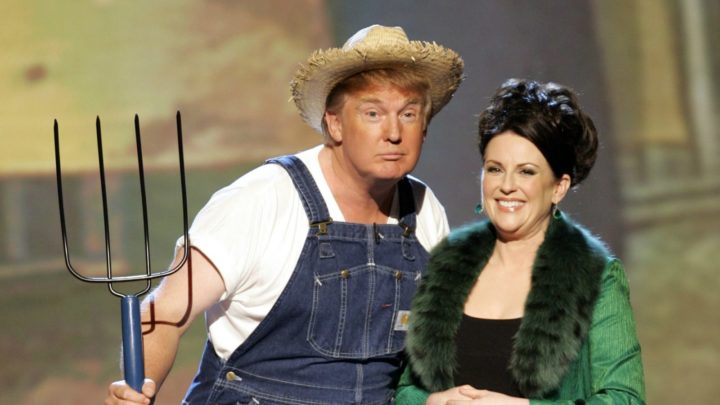 Watch Trump belt out Green Acres theme dressed as hillbilly - Starts at 60