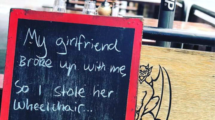 Offensive or innocent joke? Cafe sparks debate with ‘disgraceful’ sign ...