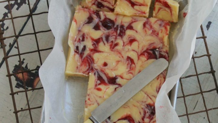 Homemade white chocolate and raspberry fudge - Starts at 60