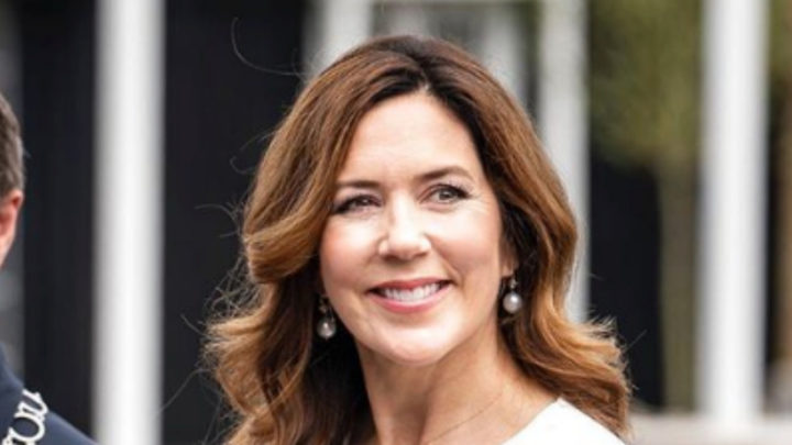 Back to work! Princess Mary looks radiant in florals as she resumes ...