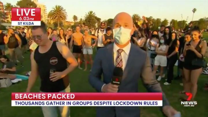 ‘What a disgrace!’ Footage shows Melburnians on crowded city beaches ...