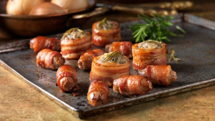 12 Recipes of Christmas: Stuffed ‘pigs in blankets’ - Starts at 60
