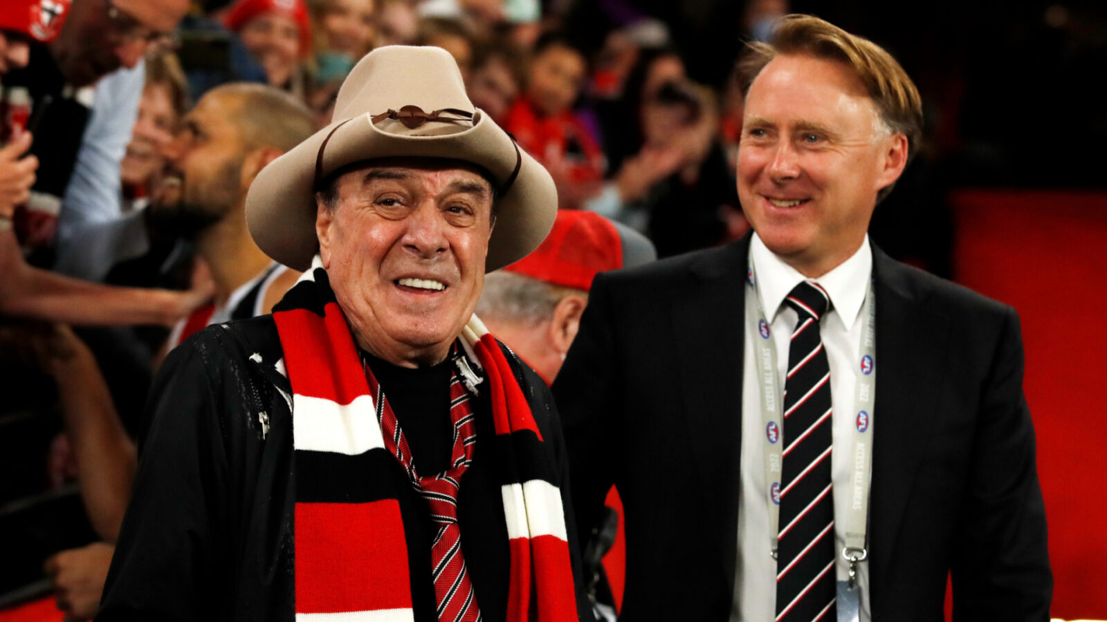 An upbeat Molly Meldrum makes rare public appearance - Starts at 60