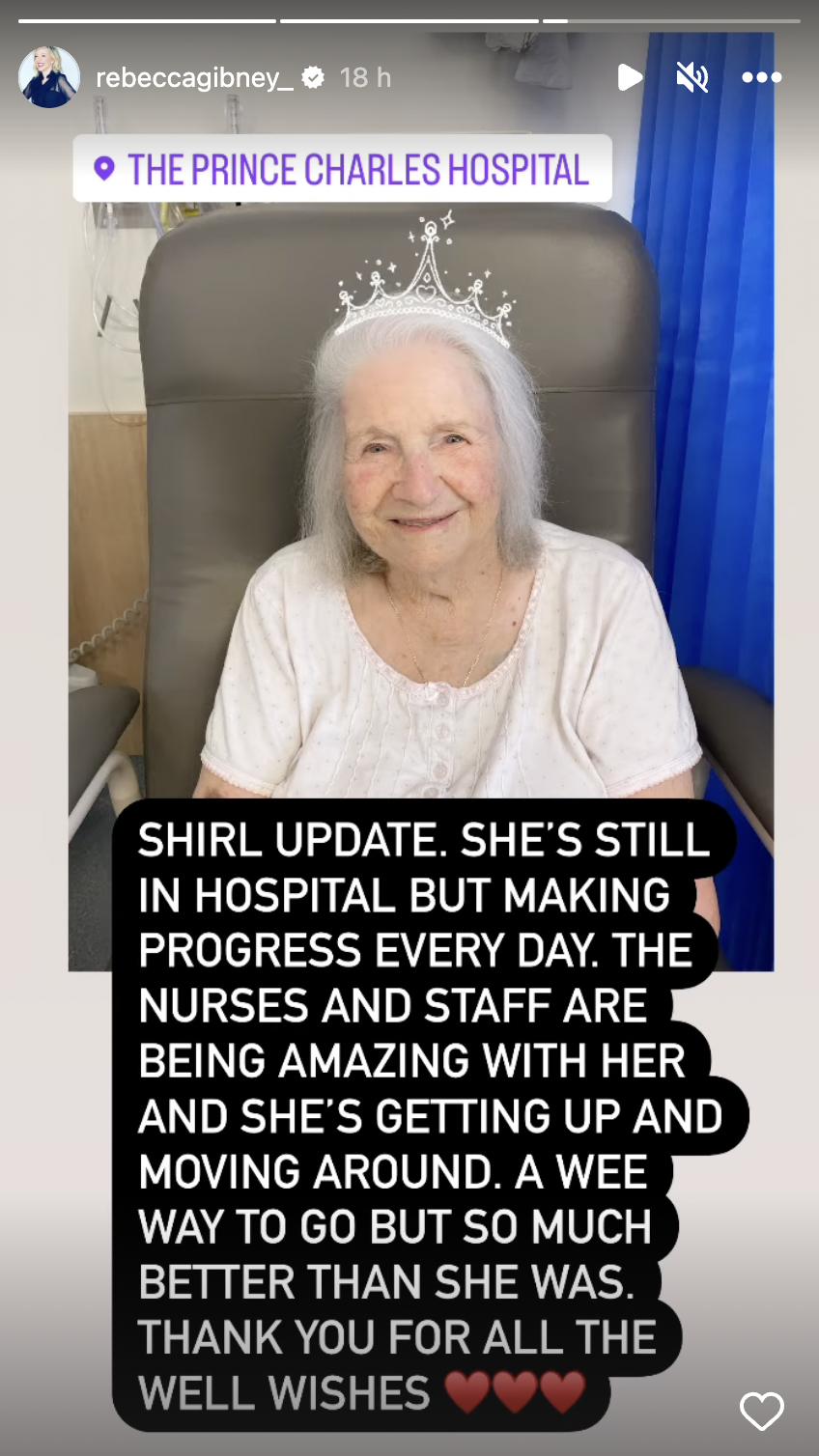 Rebecca Gibney updates fans on mum’s condition following horrific fall ...