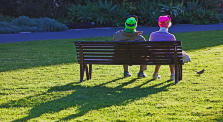 Daily Joke: Two cheeky grannies were sitting on a bench - Starts at 60