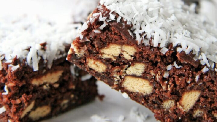 Crowd pleasing chocolate biscuit slice - Starts at 60