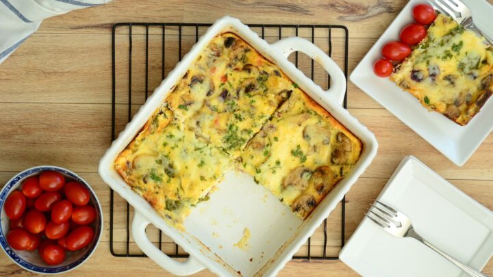 Square-shaped slow cooker quiches - Starts at 60