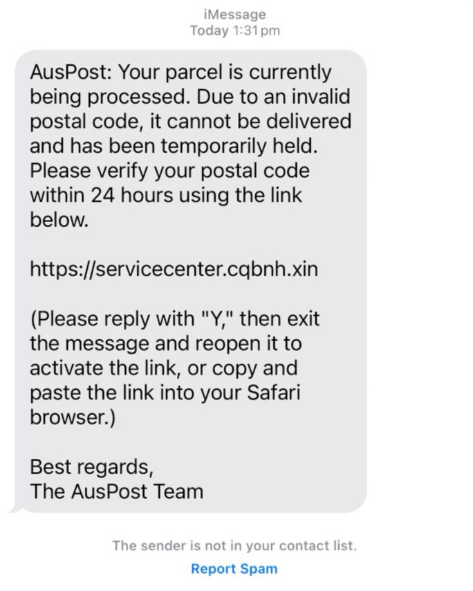 Sophisticated phishing scam impersonates postal giant - Starts at 60