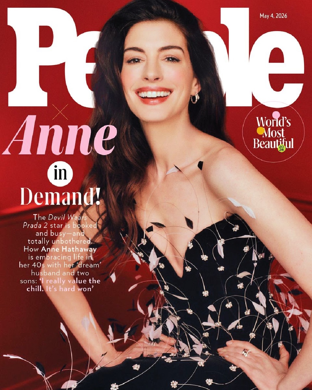 Anne Hathaway is People magazine’s Most Beautiful 2026 - Starts at 60